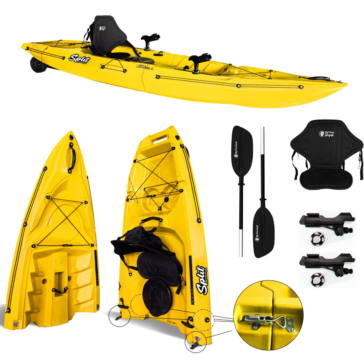 kayak divisibile Split 1 Fishing Big Mama Kayak, canoa modulare, si mo