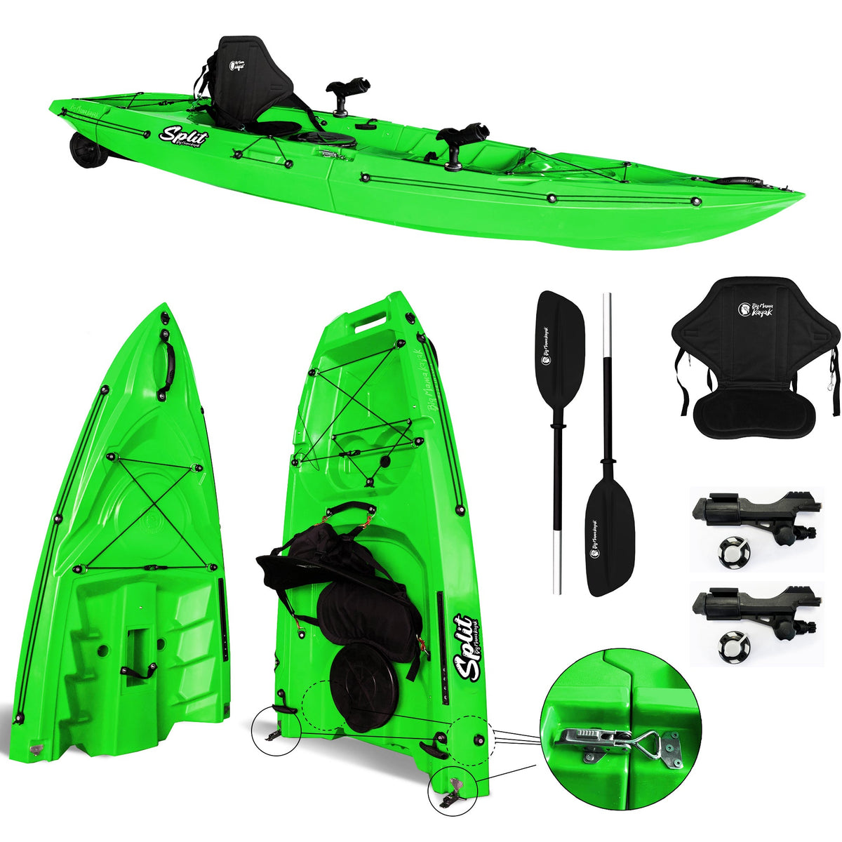 kayak divisibile Split 1 Fishing Big Mama Kayak, canoa modulare, si mo