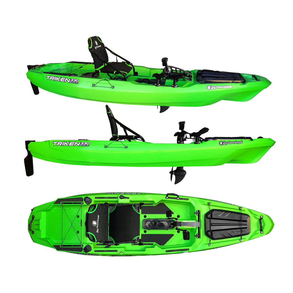 Big mama kayak a pedali triken 330 - canoa monoposto fishing con 4 por ...