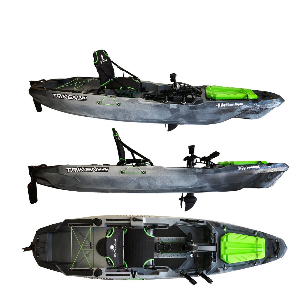 Big mama kayak a pedali triken 330 - canoa monoposto fishing con 4 por ...